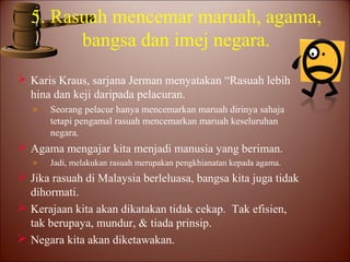 Jenayah / jenayah rasuah boleh merntuhkan sesebuah negara | PPT