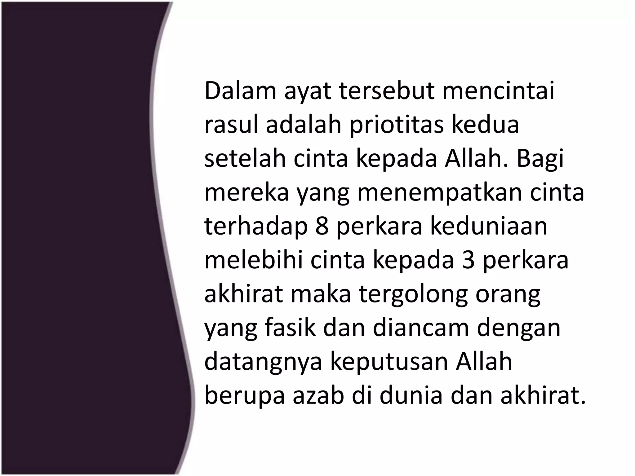 Pendidikan Agama Islam- Cinta kepada Rasul-Rasul Allah | PPTX