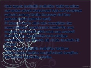 Pendidikan Agama Islam- Cinta kepada Rasul-Rasul Allah | PPTX