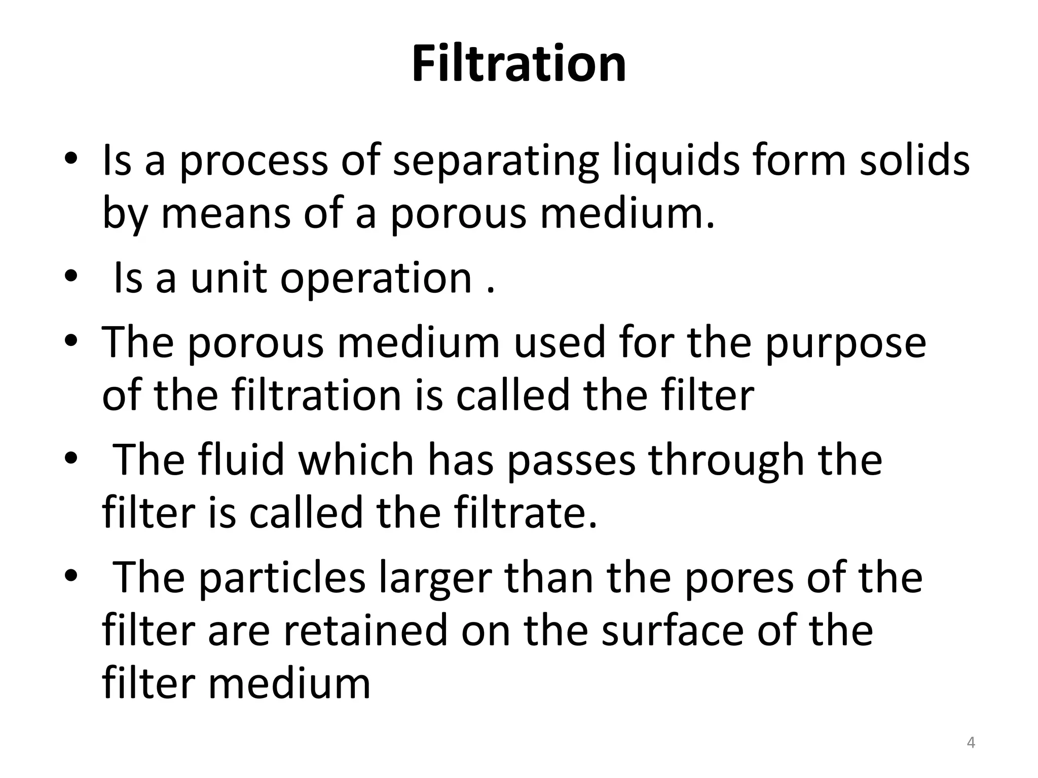 Theory and factors affecting filtration,discuss different types of ...
