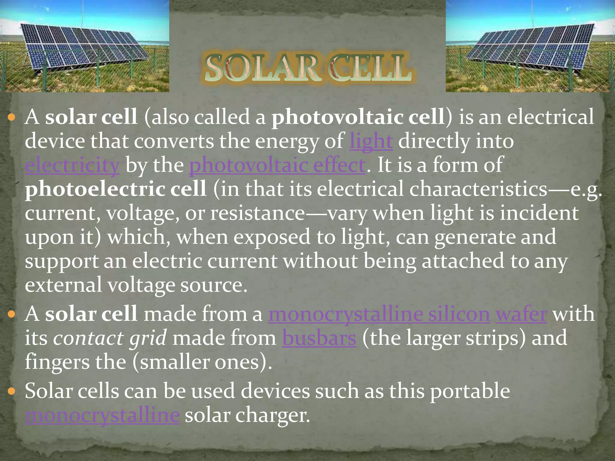 P.p.t on types of electric cells | PPTX