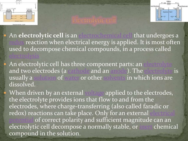 P.p.t on types of electric cells | PPTX | Physics | Science