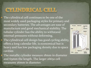 P.p.t on types of electric cells | PPTX