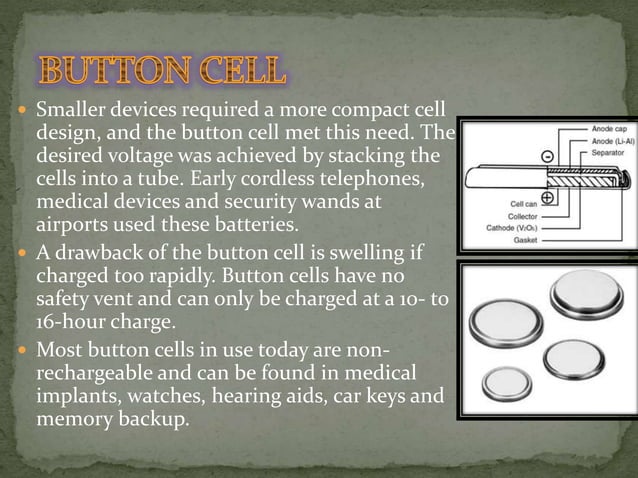 P.p.t on types of electric cells | PPTX | Physics | Science