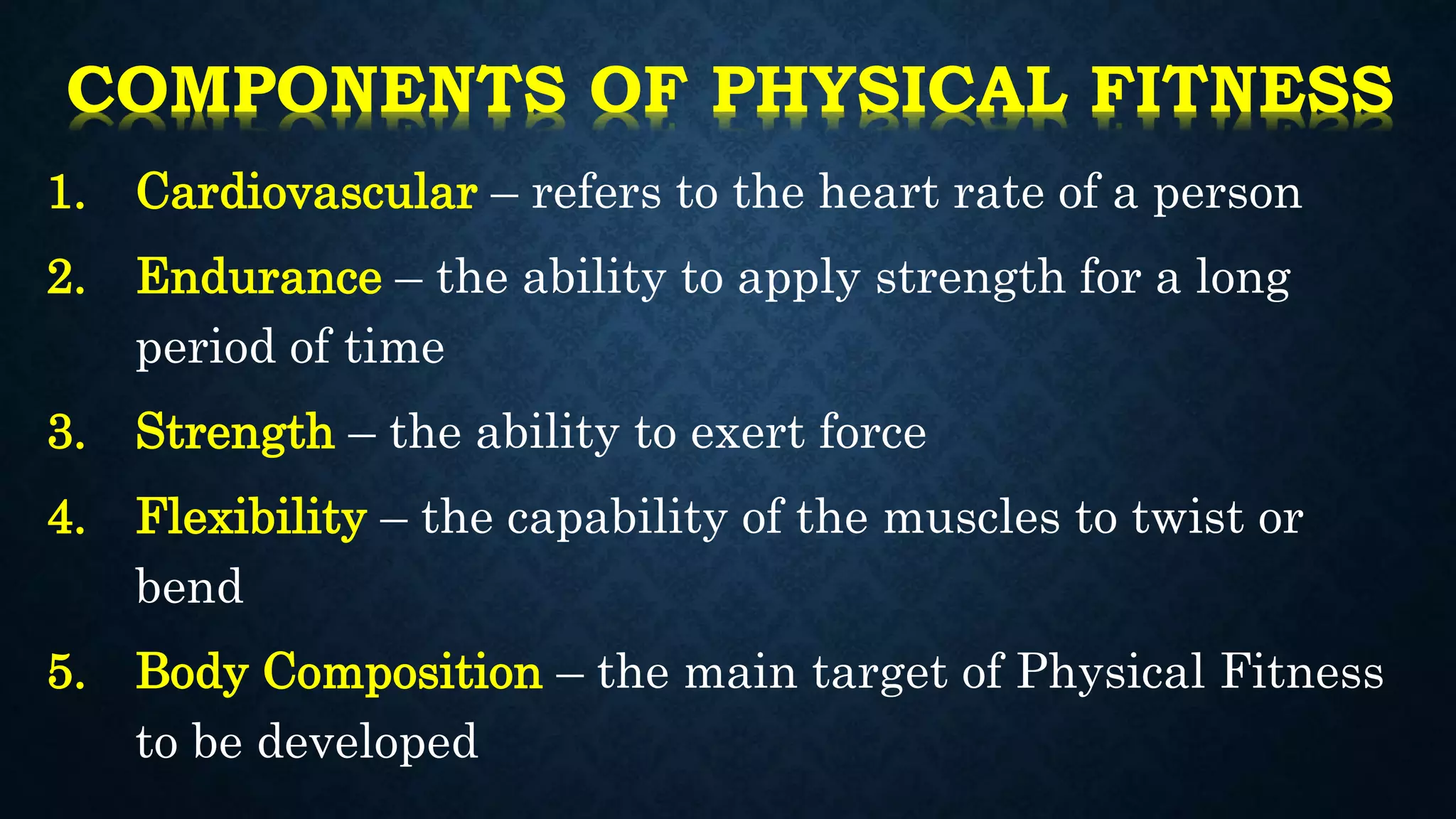Unit 1: Physical Fitness - MAPEH 8 (Physical Education) | PPTX
