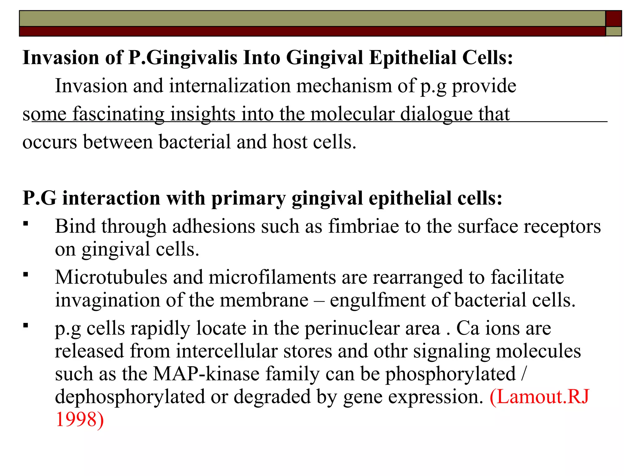 Porphyromonas gingivalis - Dr Harshavardhan Patwal | PPT