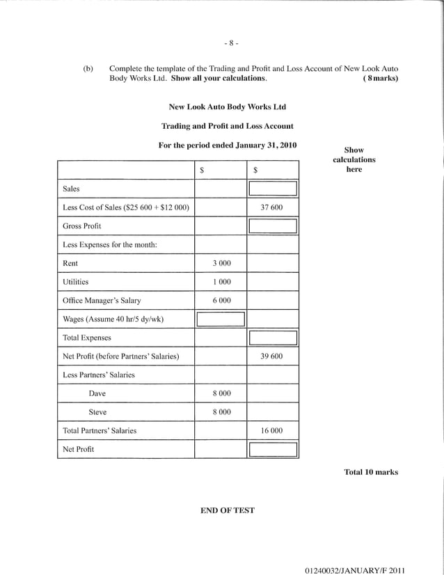 POB PAST PAPER paper 3