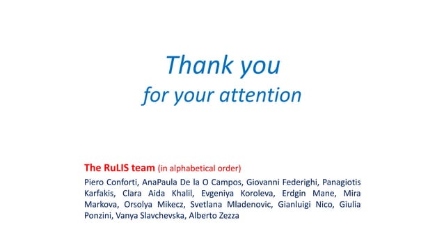 Overview of RuLIS (Piero Conforti, FAO) | PDF