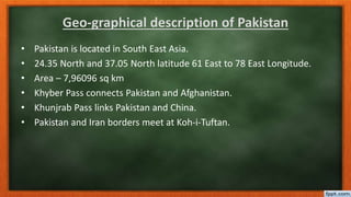 Geo-strategic/political importance of Pakistan | PPTX
