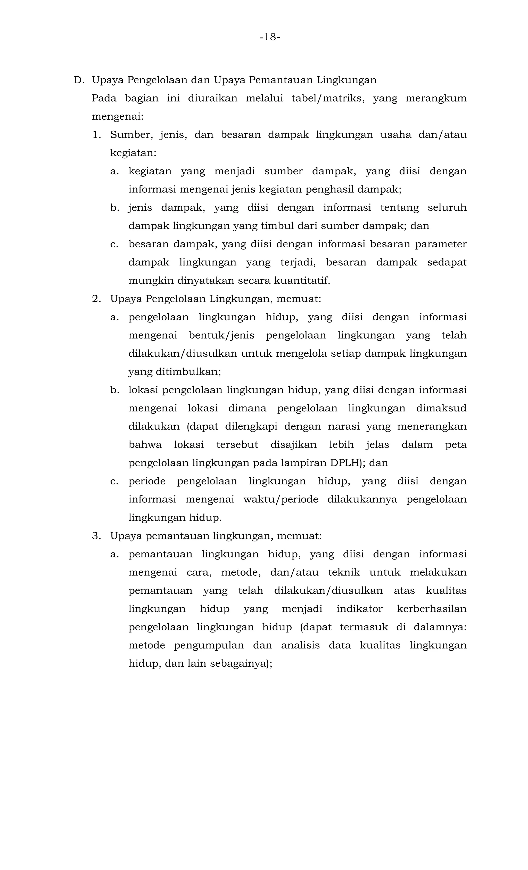 P.102 pedoman penyusunan dokumen lingkungan hidup bagi usaha danatau ...