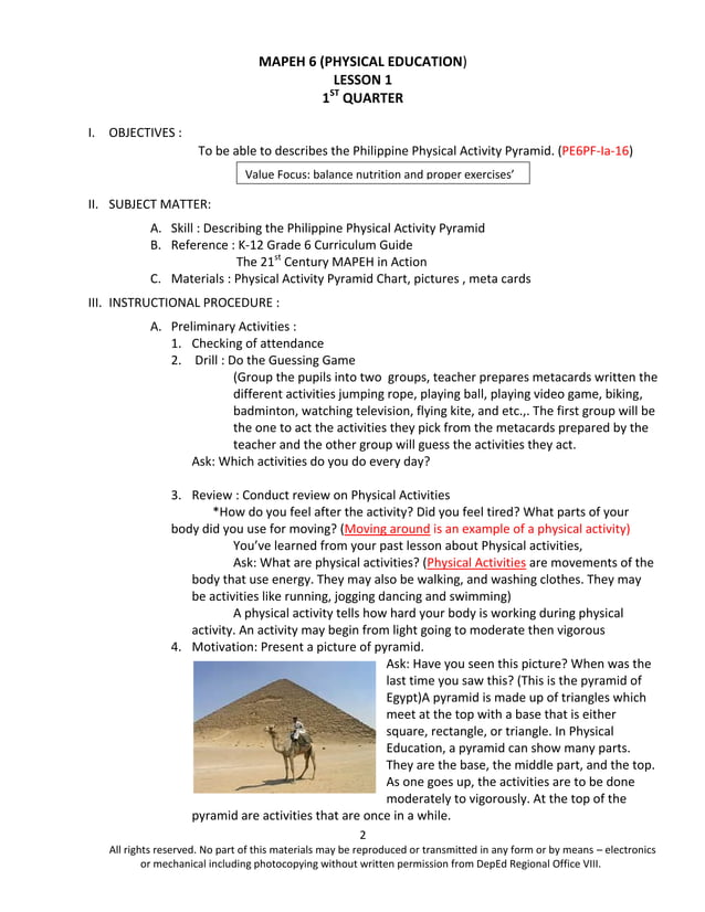 PE 6 K-12 TEACHER'S GUIDE Q1 2017 | PDF | Participant Sports | Fitness ...