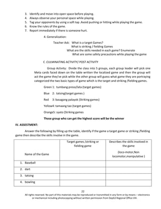 PE 6 K-12 TEACHER'S GUIDE Q1 2017 | PDF