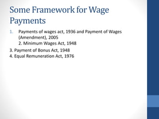 Wages and industrial relation by Arun Monappa | PPT
