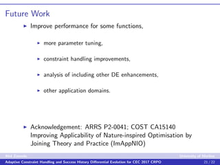 Adaptive Constraint Handling and Success History Differential Evolution for CEC 2017 Constrained ...
