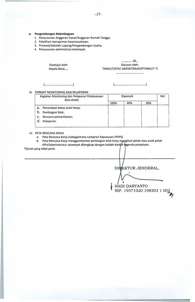 Peraturan Direktur Jenderal PSKL Nomor 8 Tahun 2017 Tentang : Pedoman ...