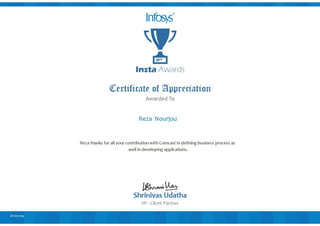 Infosys appreciation letter | PPT