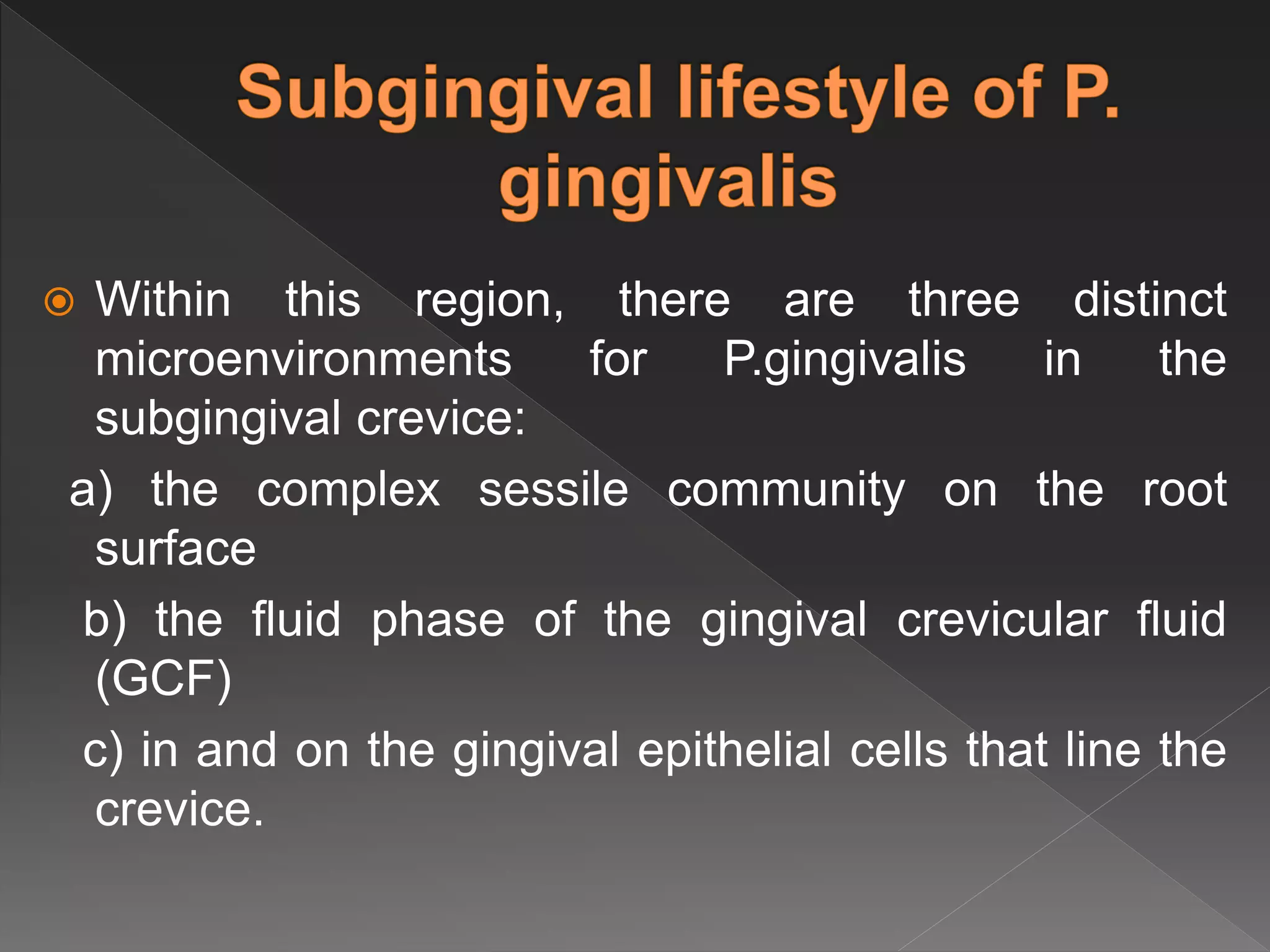 P.gingivalis seminar | PPTX