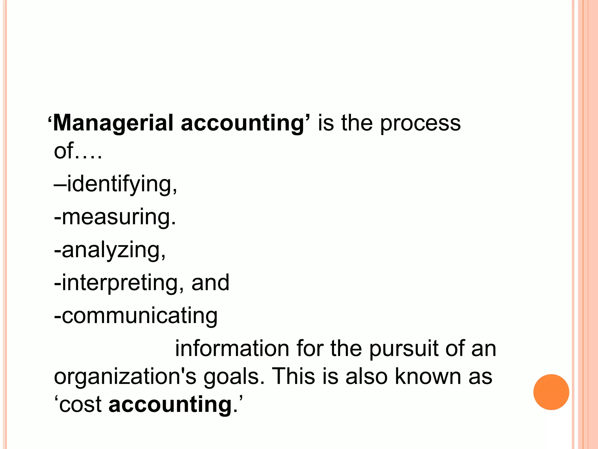 Managerial Accounting | PPTX