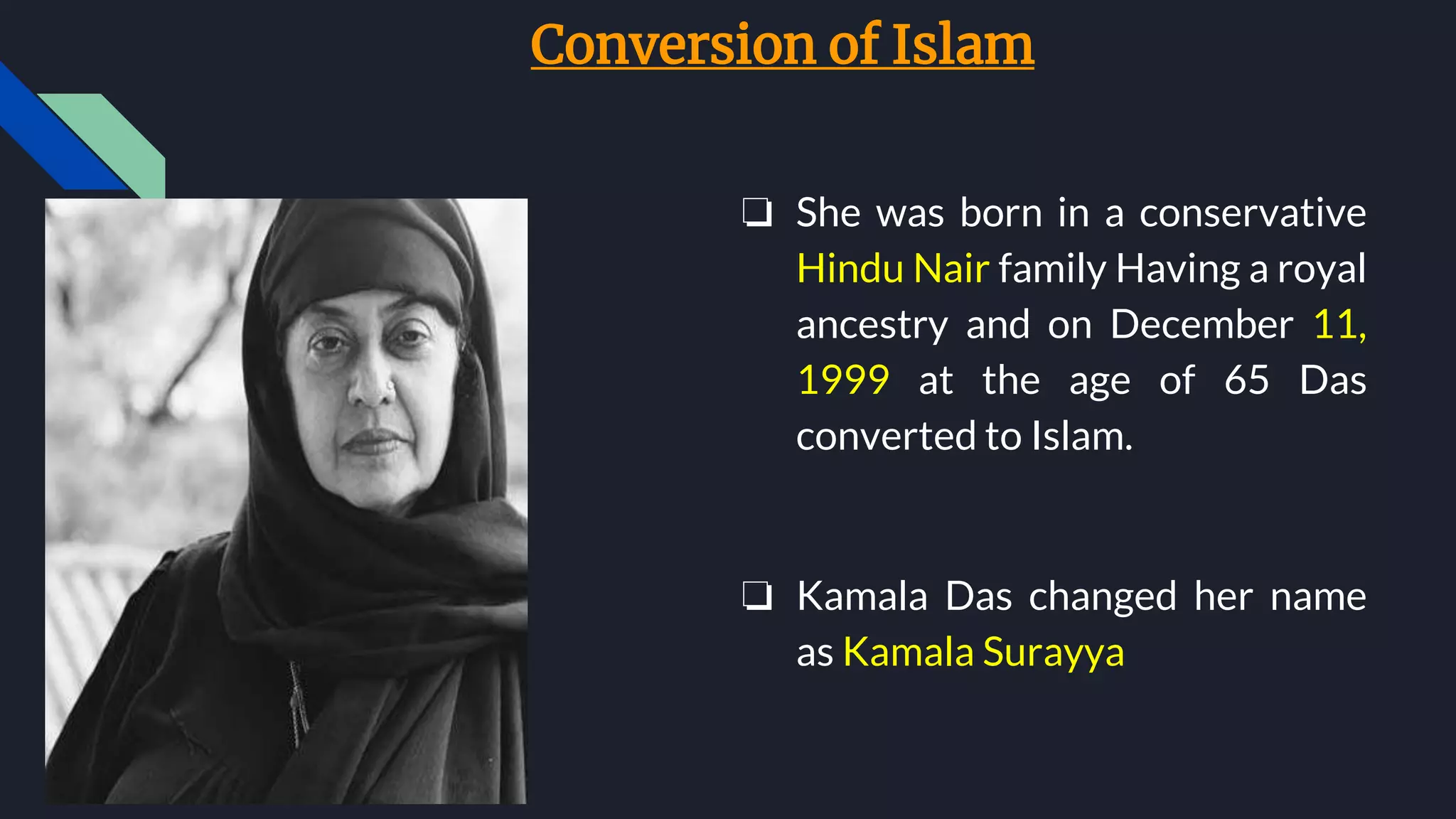 Biography of Kamala Das | PPTX