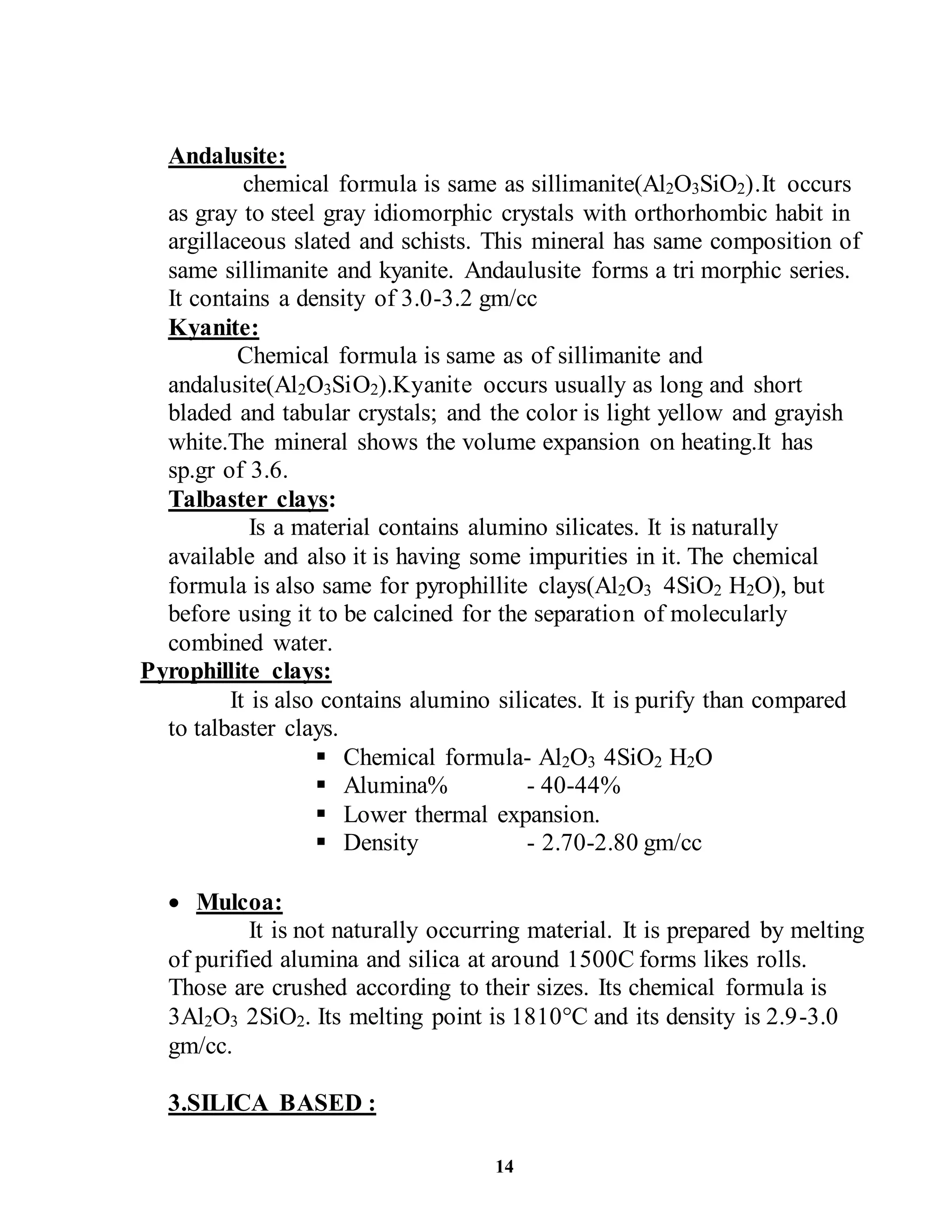 Vesuvius Project report - Monolithic refractories | DOC