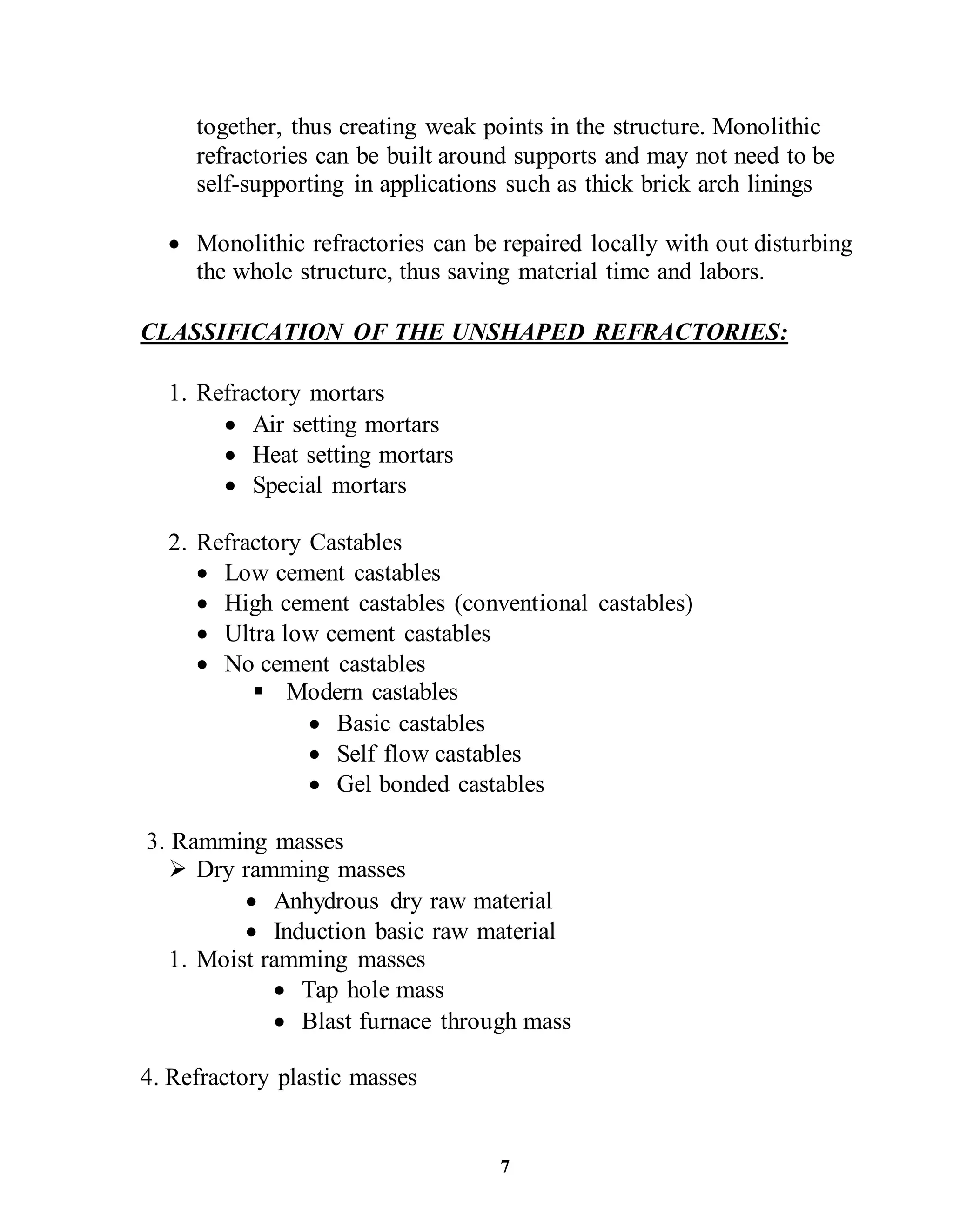 Vesuvius Project report - Monolithic refractories | DOC