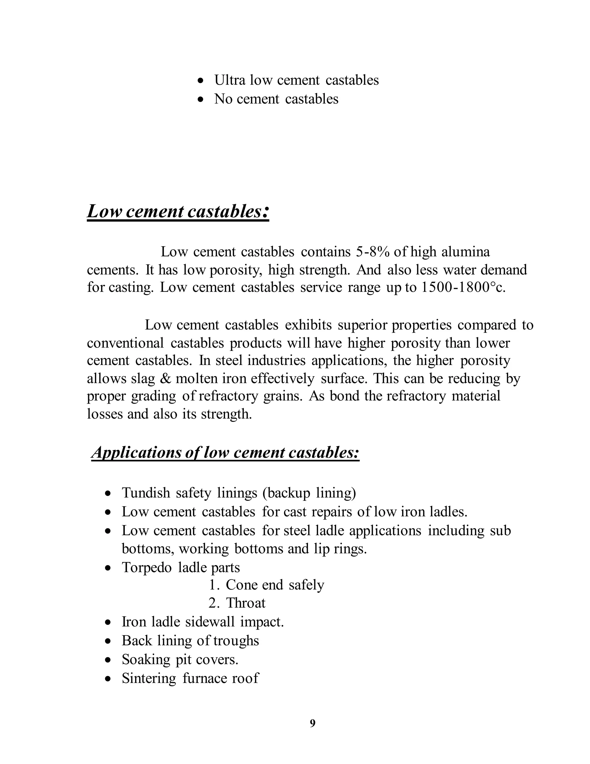 Vesuvius Project report - Monolithic refractories | DOC