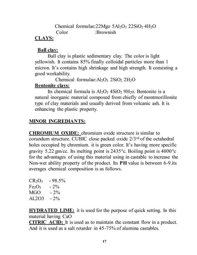 Vesuvius Project report - Monolithic refractories | DOC