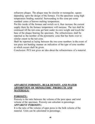 Vesuvius Project report - Monolithic refractories | DOC