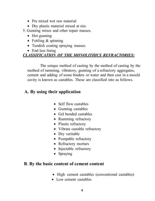 Vesuvius Project report - Monolithic refractories | DOC