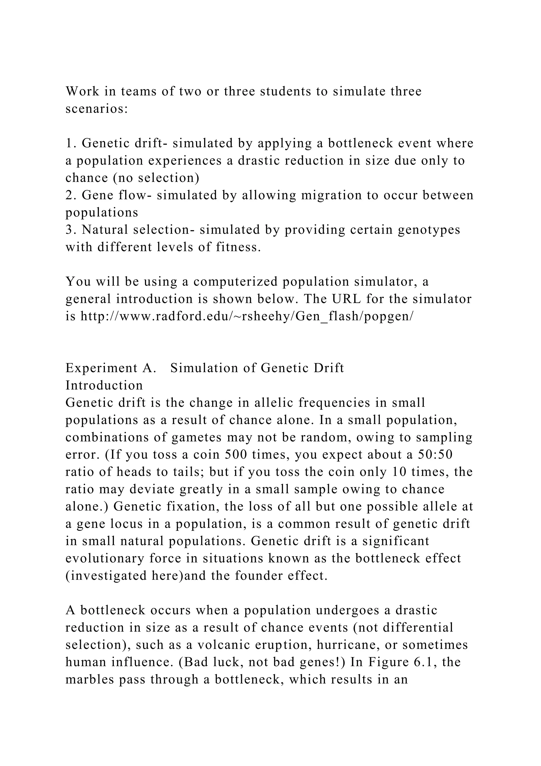 p. 1Lab 6 Population Genetics Hardy-Weinberg TheoremOBJEC.docx