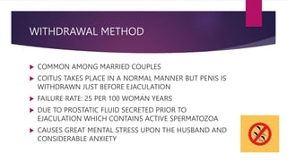 Natural methods of contraception | PPTX