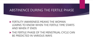 Natural methods of contraception | PPTX