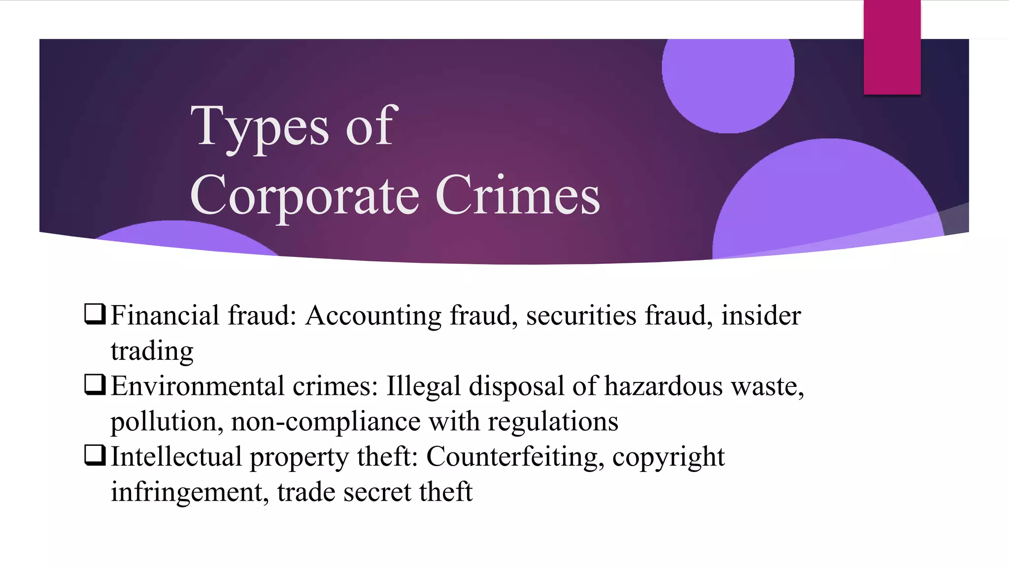 Corporate Crimes and money Laundering | PPTX