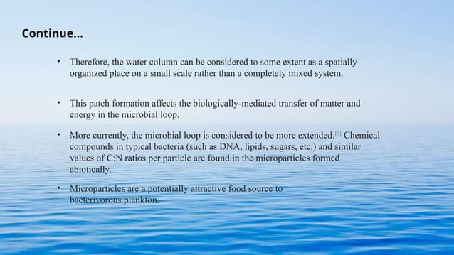 Marine microbial environment - Microbial loop | PPTX