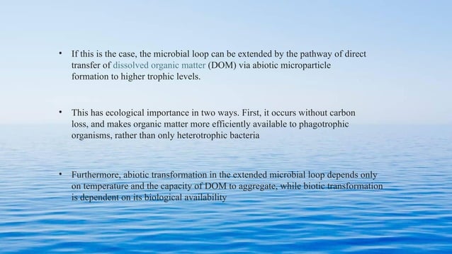 Marine microbial environment - Microbial loop | PPTX