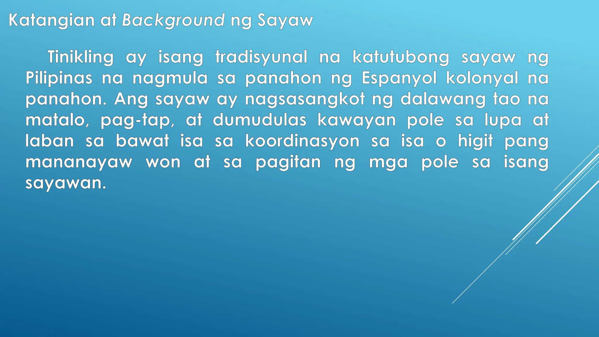P.E 5 Q3 w1.pptx MGA KATANGIAN/BACKGROUND NG MGA PILING SAYAW | PPTX