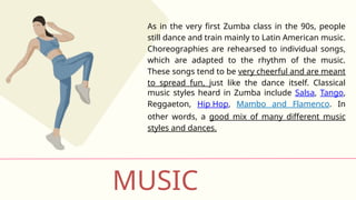 P.E Zumba.pptx The History, backgroubd, styles. | PPTX