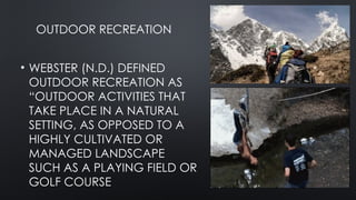 FITT PRINCIPLE AND OUTDOOR RECREATIONAL ACTIVITIES | PPTX