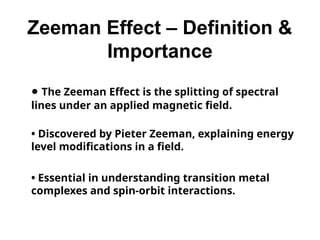 Zeeman Effect.................................... | PPTX