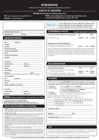 SMi Group's BioBanking 2018 | PDF