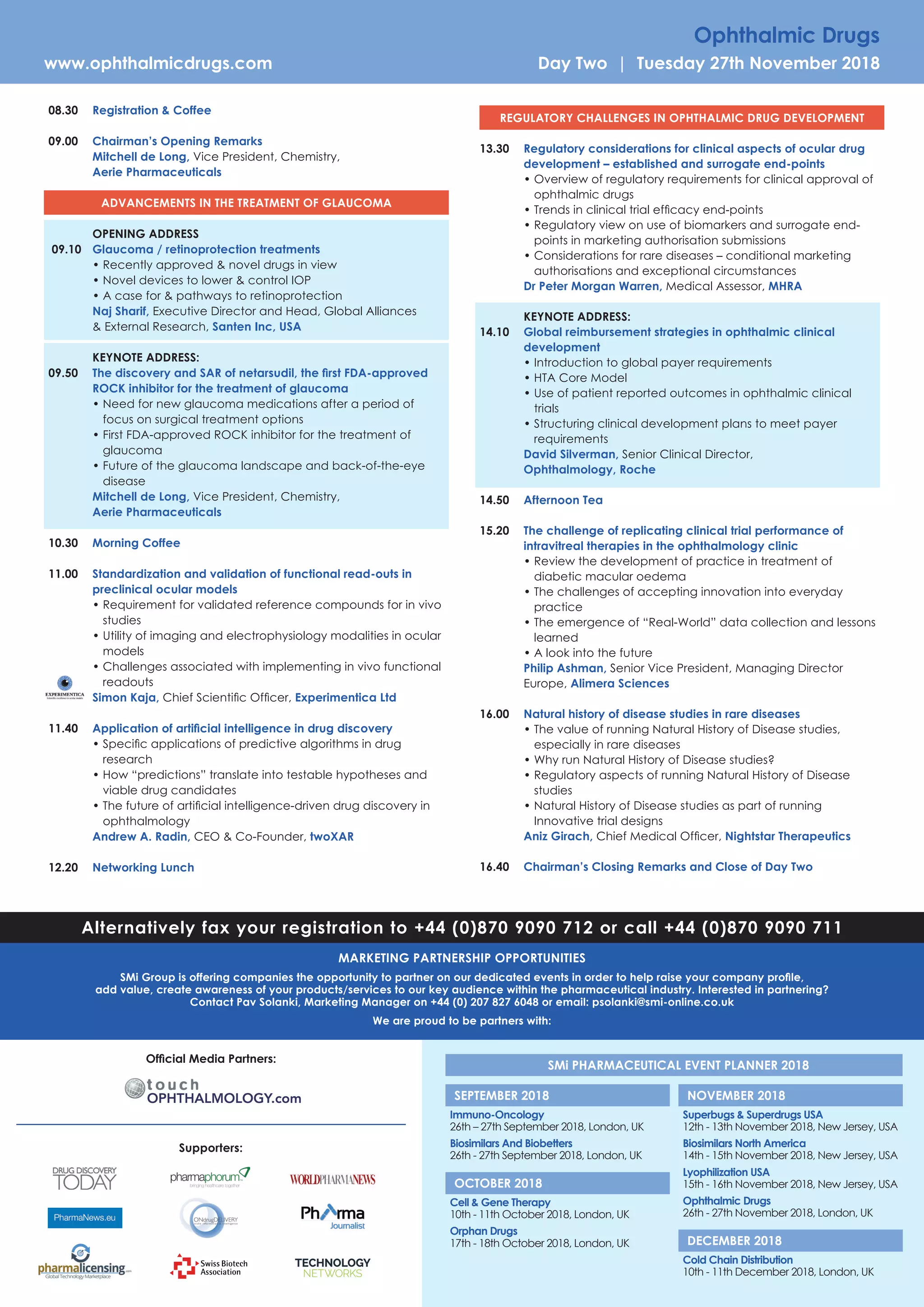 SMi Group's Ophthalmic Drugs 2018 | PDF
