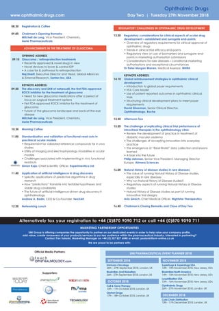 SMi Group's Ophthalmic Drugs 2018 | PDF