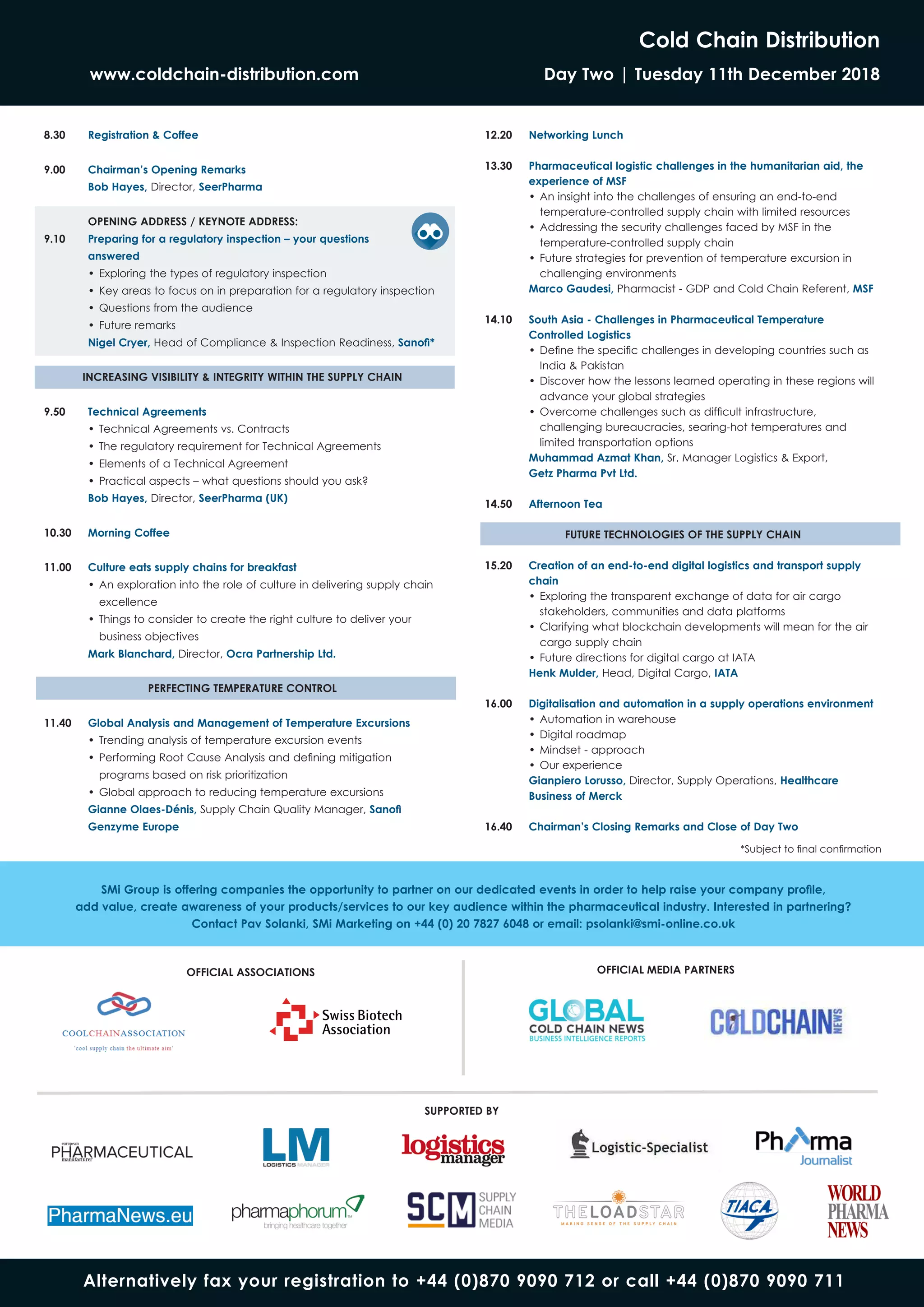 SMi Group's Cold Chain Distribution 2018 | PDF
