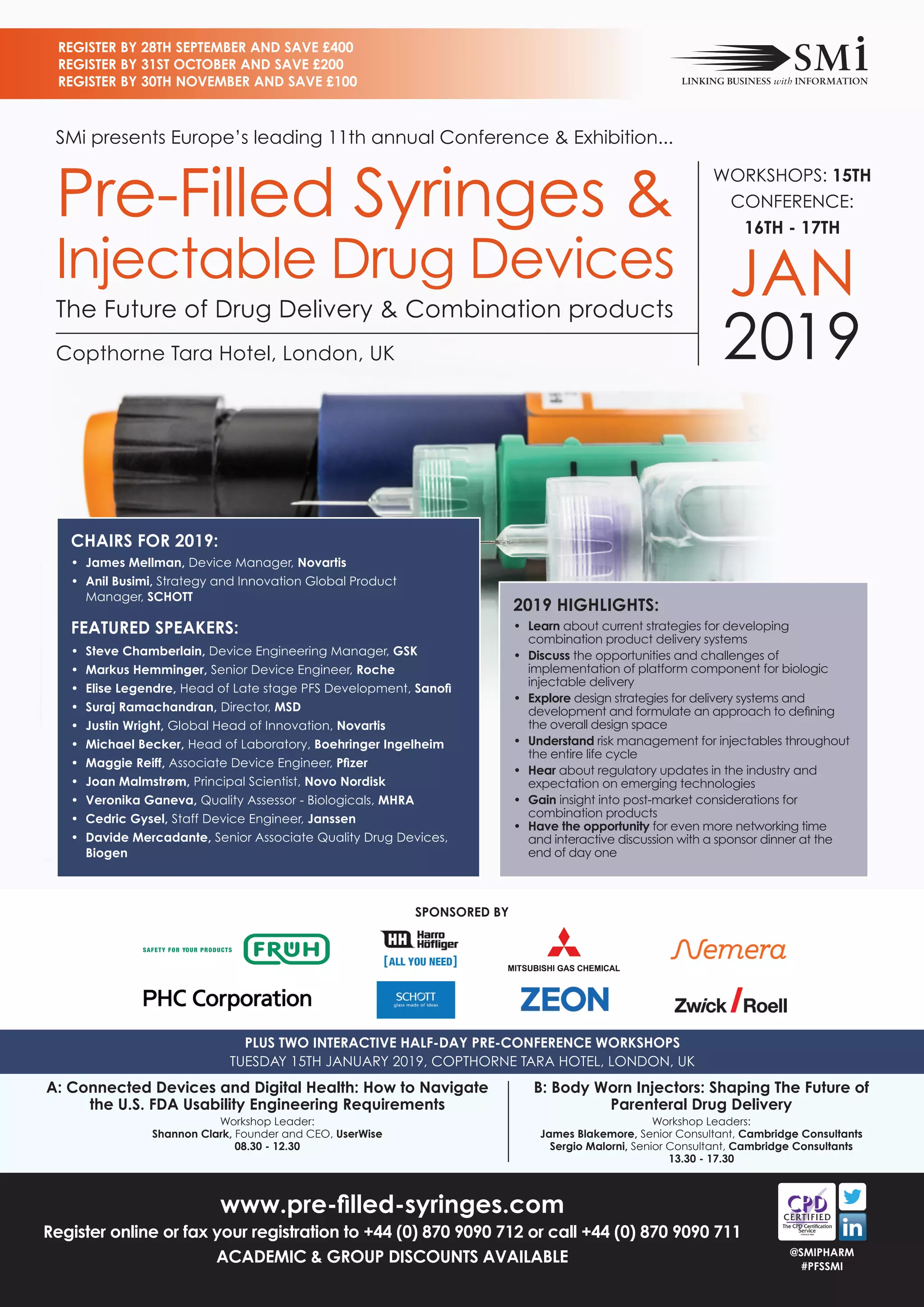SMi Group's Pre-filled Syringes and injectable Drug Devices 2019 | PDF ...