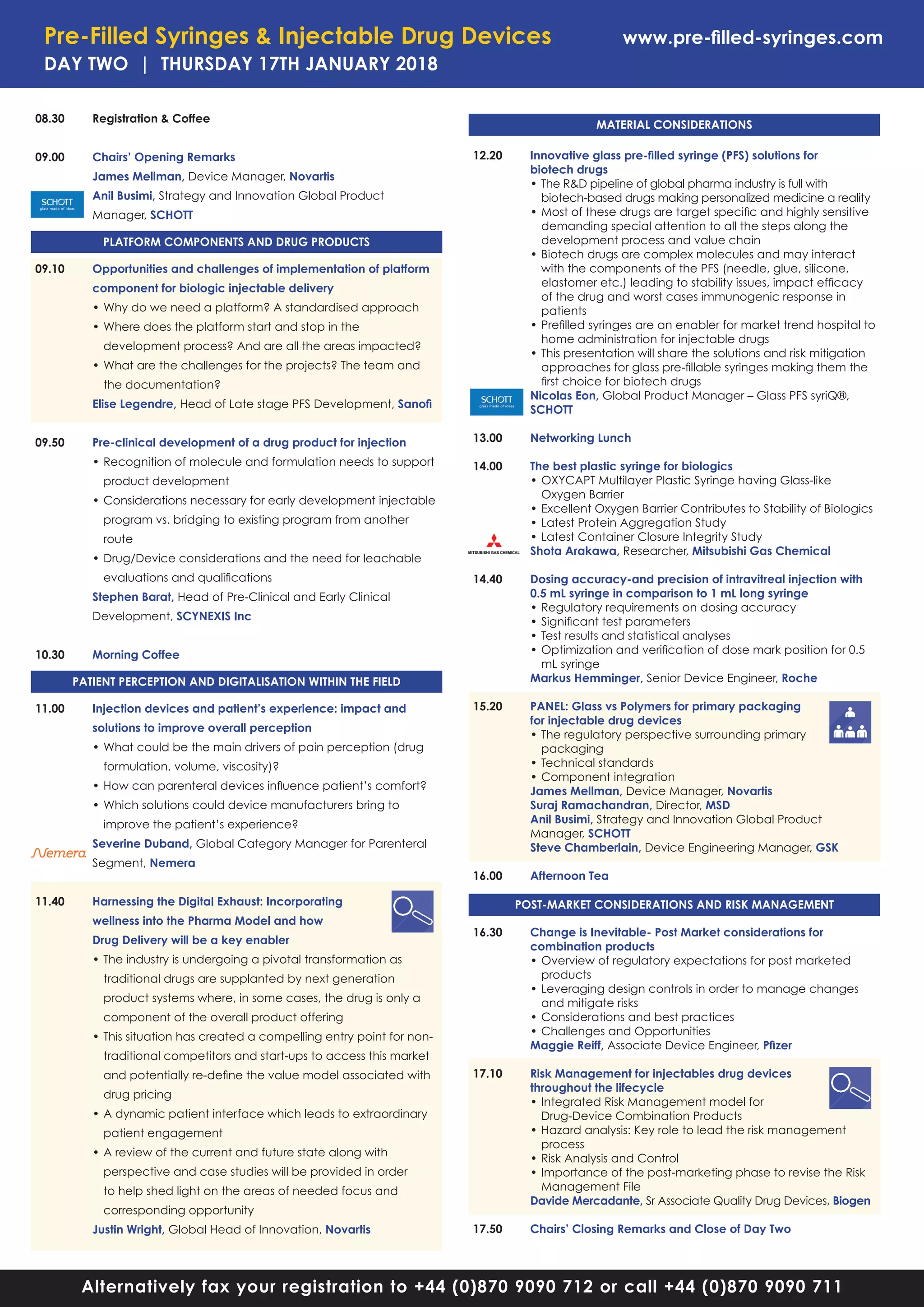 SMi Group's Pre-filled Syringes and injectable Drug Devices 2019 | PDF ...