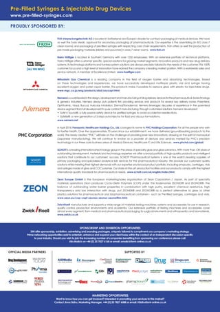 SMi Group's Pre-filled Syringes and injectable Drug Devices 2019 | PDF ...