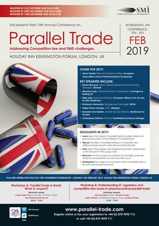 SMi Group's 13th annual Parallel Trade 2019 | PDF