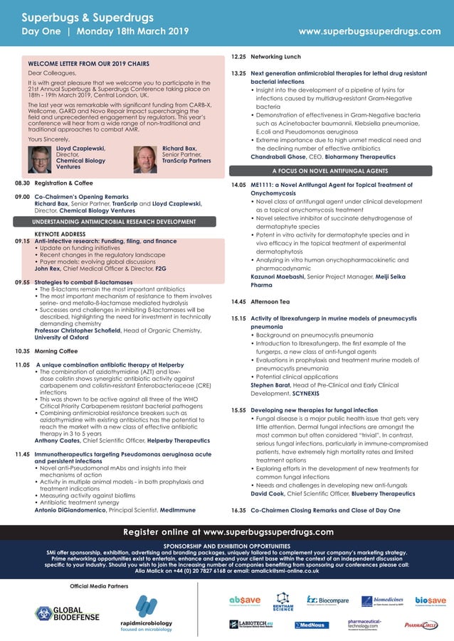 SMi Group's Superbugs and Superdrugs | PDF