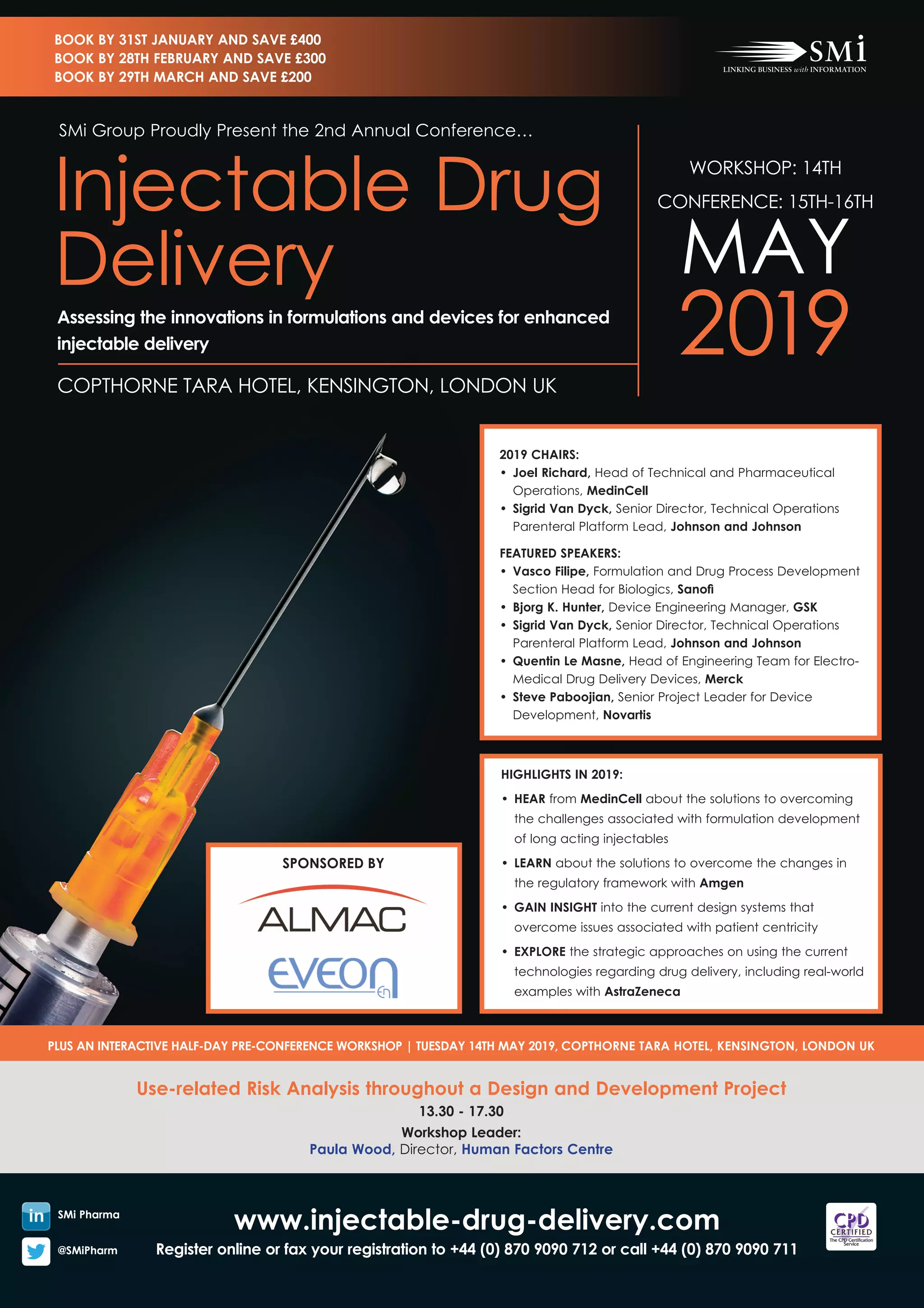 SMi Group's Injectable Drug Delivery 2019 conference | PDF