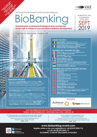 SMi Group's 9th annual Biobanking 2019 conference | PDF